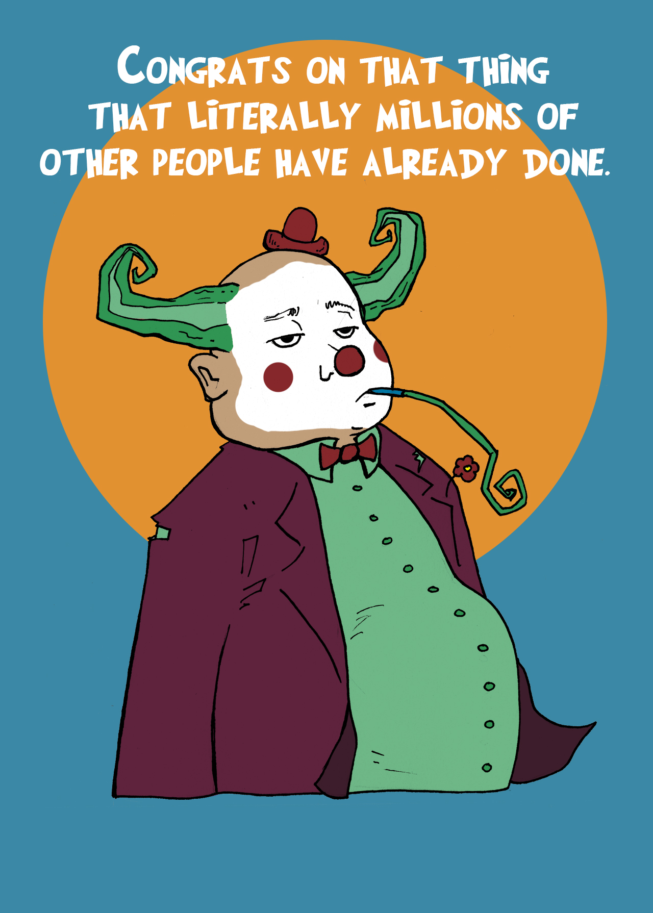 That Jerk Clown Greeting Card – Merk Asylum